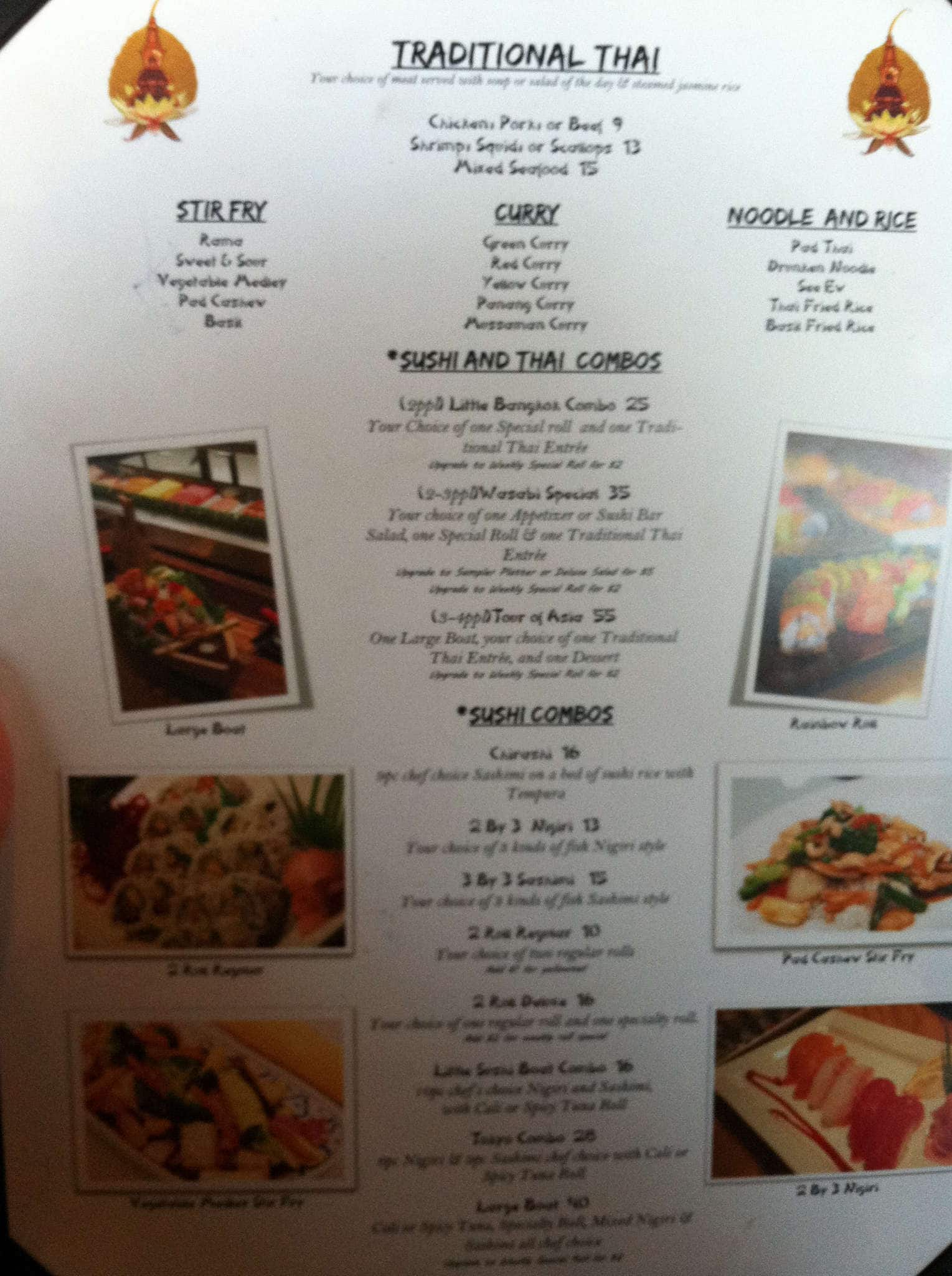 Menu at Little Bangkok restaurant, East Grand Forks, 302 Demers Ave # East