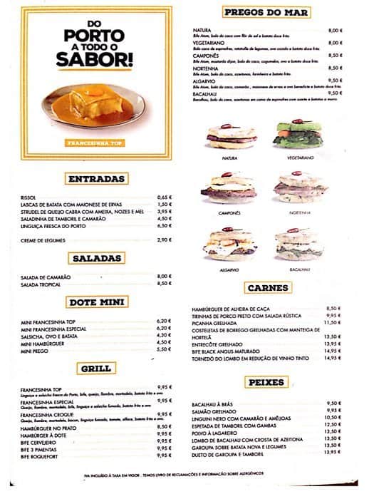 Dote Menu, Menu de Dote, Odivelas Centro, Lisboa - Zomato Portugal