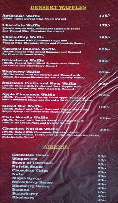 Waffle Magic Menu, Menu for Waffle Magic, Hitech City, Hyderabad - Zomato