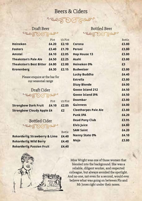 Menu at The Counting House pub & bar, Cleethorpes