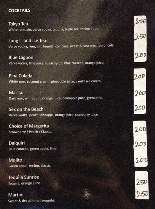 Menu at Char Grill Restro Bar, New Delhi