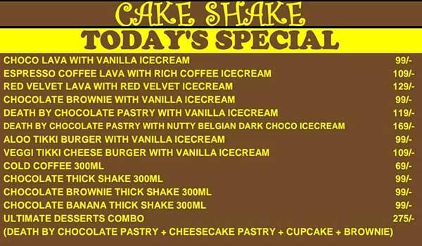 Menu at Cue Cafe, Pune, opt Park Springs society gate