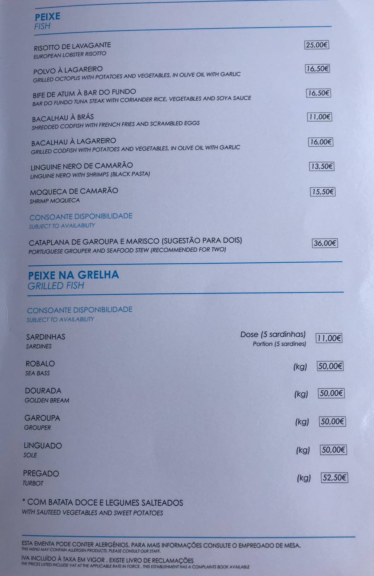 Menu At Bar Do Fundo Sintra Av Alfredo Coelho Menu At Bar Do Fundo Sintra Av Alfredo Coelho