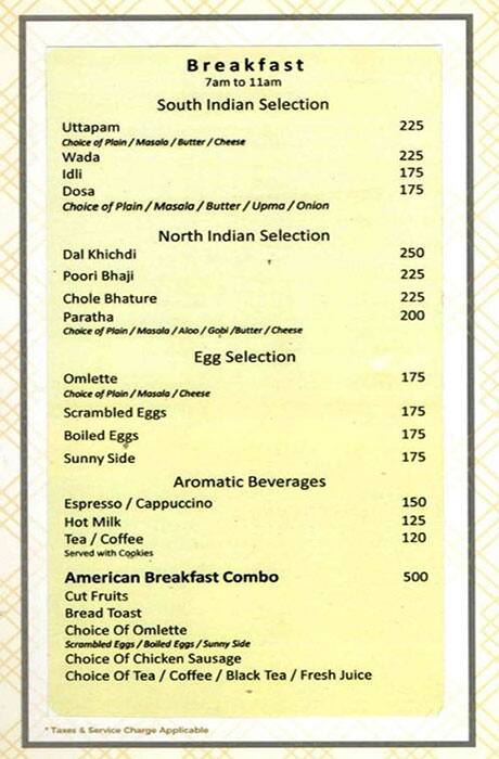 Menu of Abids Bistro - Royalton Hotel, Abids, Hyderabad