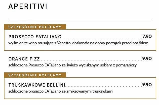 Menu at Eataliano. Pizzeria, Warsaw, Świętokrzyska 18
