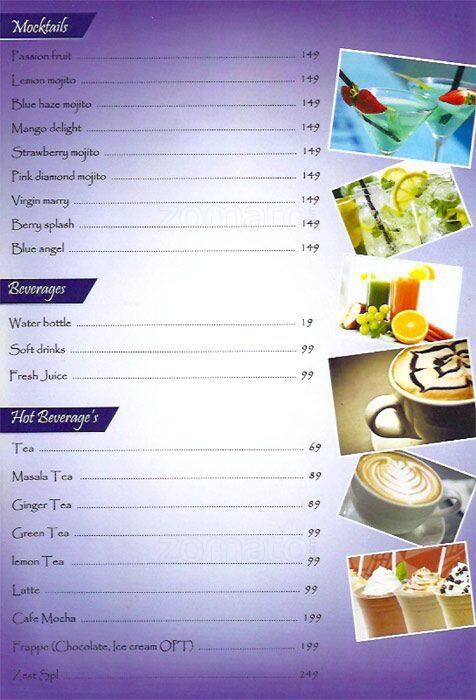 Menu at Zest Kitchen Madhapur, Hyderabad, H.NO: 61/A