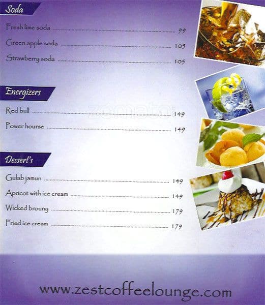 Menu at Zest Kitchen Madhapur, Hyderabad, H.NO: 61/A