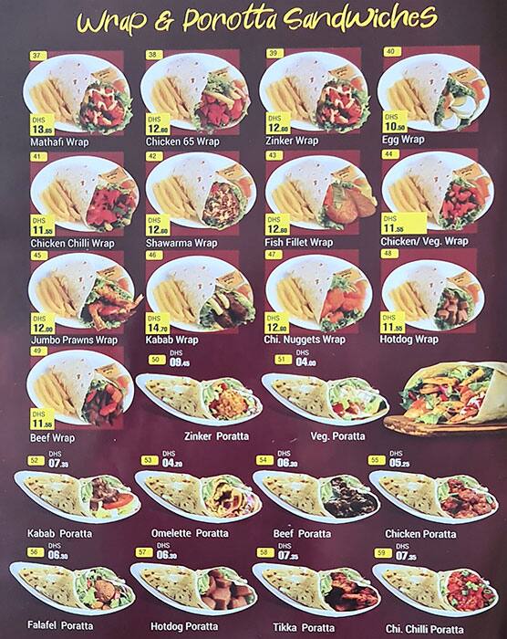 Menu at Tasty World Restaurant Impz, Dubai, Ground Floor