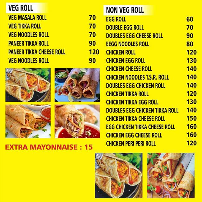 Menu of Roll Point, Baner, Pune