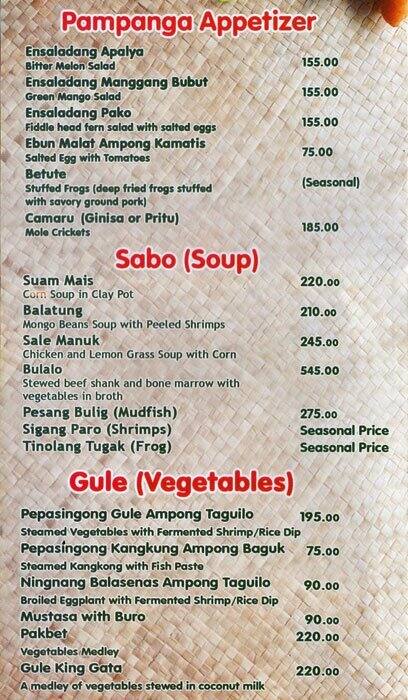 Apag Marangle Menu, Menu for Apag Marangle, San Lorenzo, Makati City ...