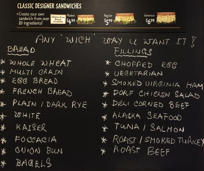 Menu at Select Sandwich cafe, Mississauga, 50 Burnhamthorpe Rd W Unit 336