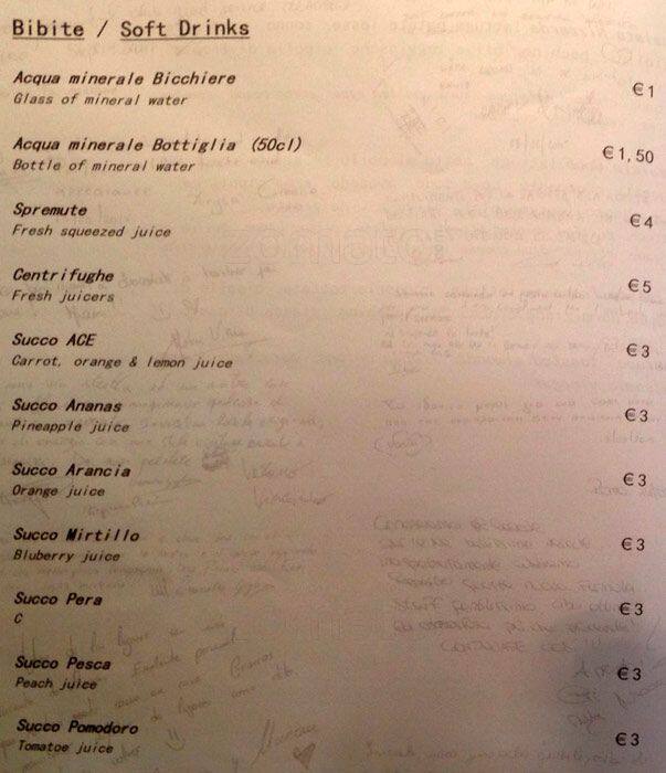 Menu at Shari Vari pub & bar, Rome