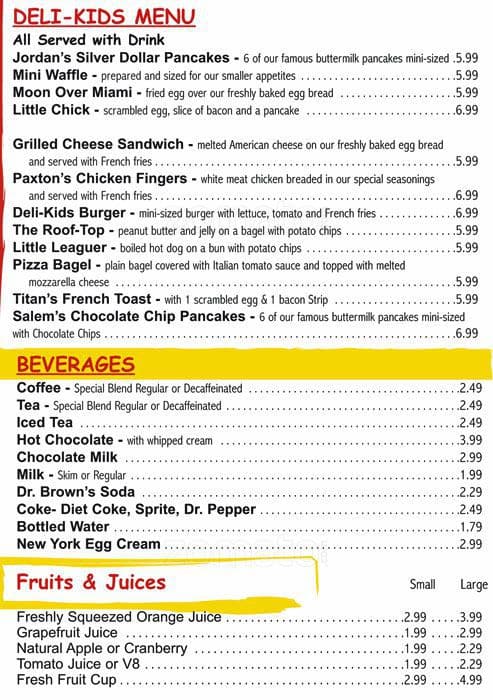 Menu at Deli News N.Y. Style Deli Restaurant, Dallas, Preston Rd #100