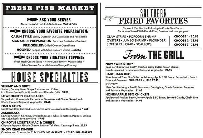 Menu at Flying Fish Public Market & Grill, North Myrtle Beach