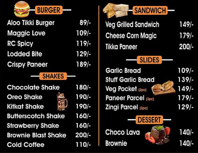 Menu of RC Food Junction, Model Town, Ludhiana