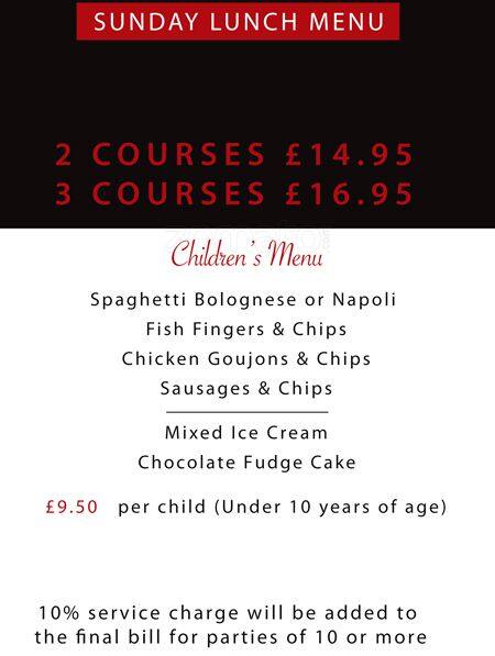 Menu at Morello Ristorante restaurant, London