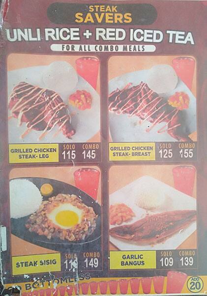 Menu at Slice N' Dice restaurant, Quezon City, M24J+8F2