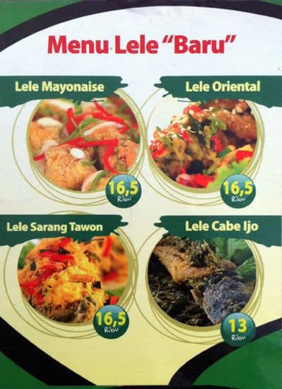 Menu at PECEL LELE IBU CINDY restaurant, Jakarta