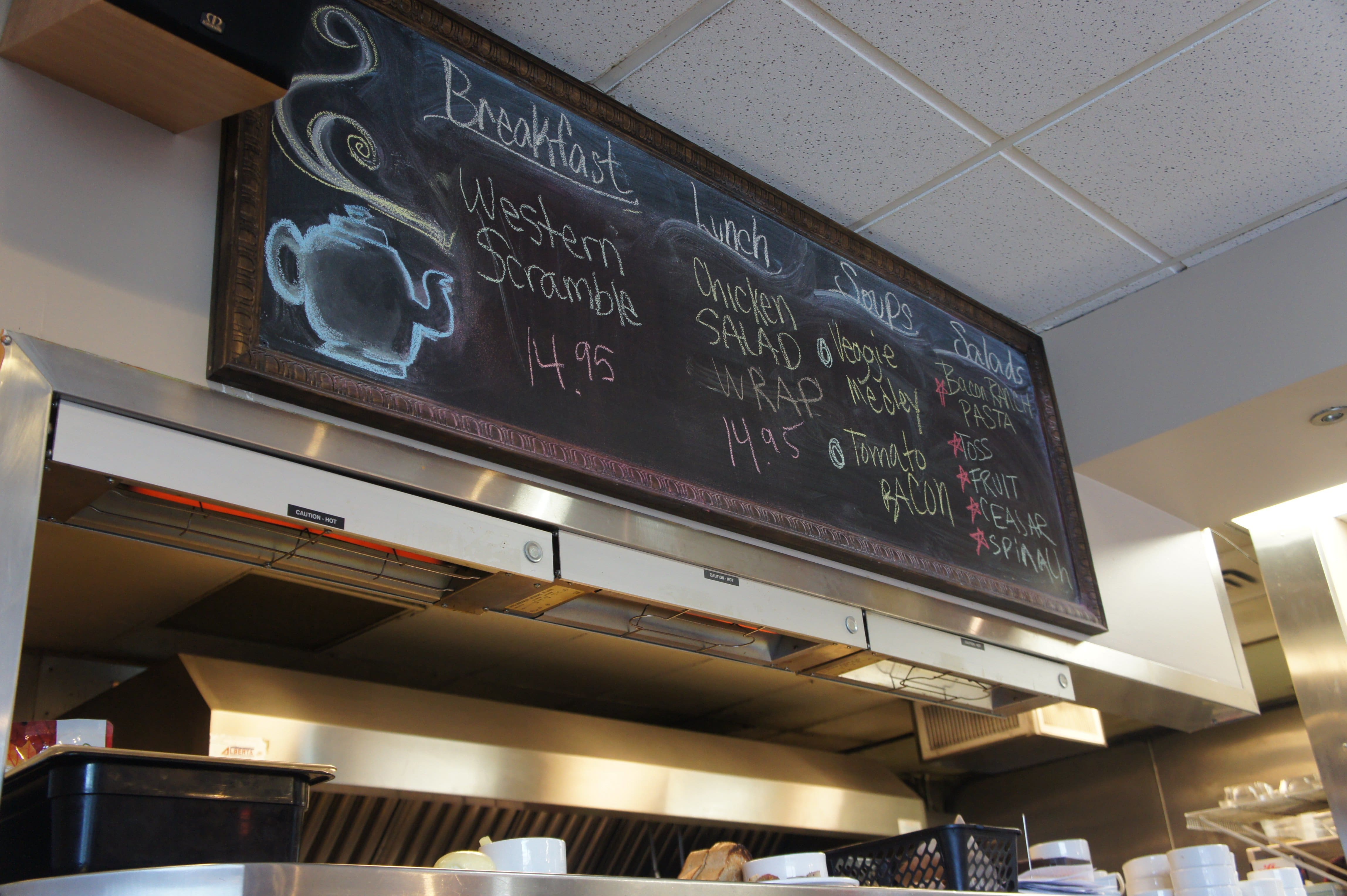 Menu at Lazy Loaf & Kettle cafe, Calgary