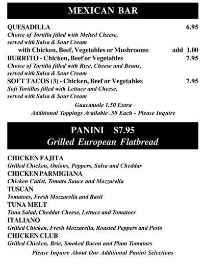 Menu at Teresa's Brick Oven Pizza & Cafe, West New York, 51 W 51st St