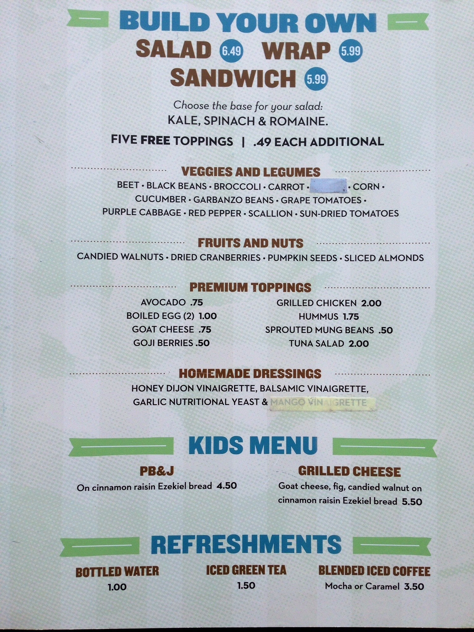 Menu at Crave pub & bar, St. Augustine, 135 King St