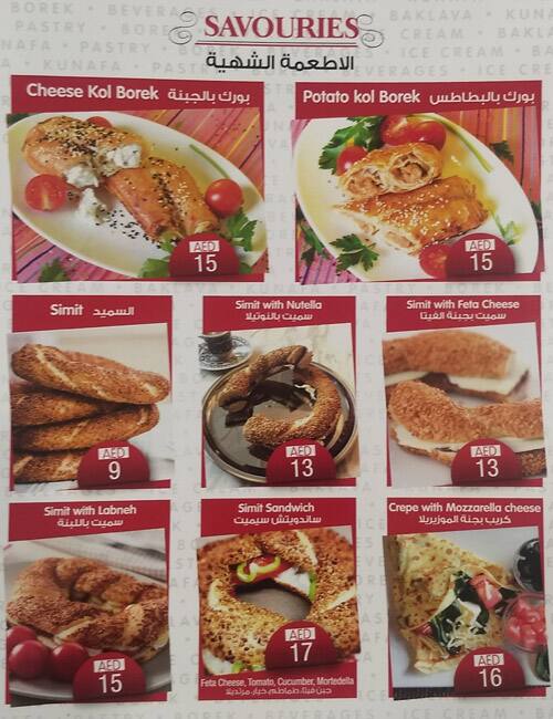 Menu at Maras Turka Ice Cream desserts, Dubai, Level 1