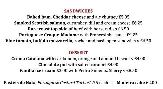 Menu at El Vino Fleet Street pub & bar, London, 47 Fleet St