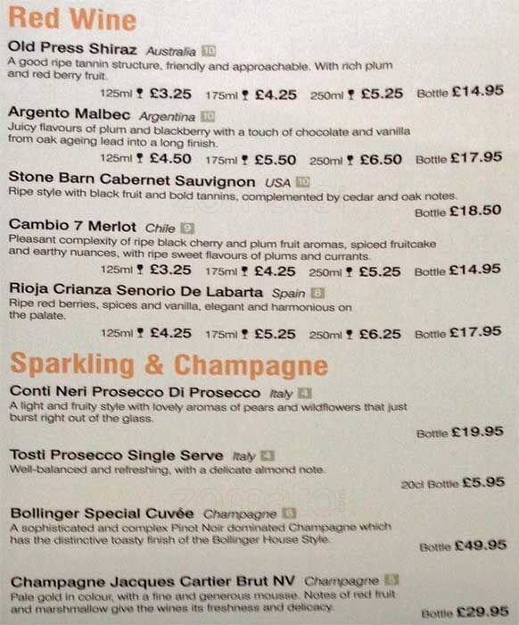 Menu at Milford Arms pub & bar, Isleworth