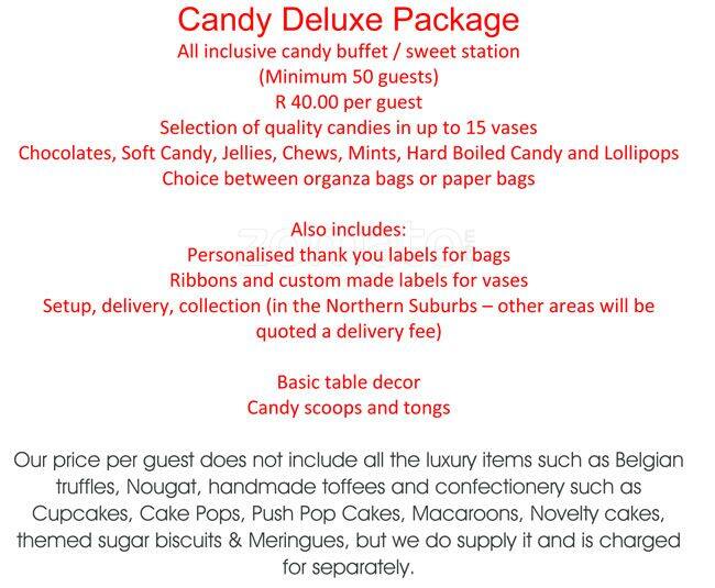 Menu at Designer Bites desserts, Johannesburg, Epsom Downs Shopping Centre