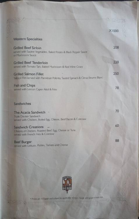 Menu at Pharaoh pub & bar, Central Jakarta