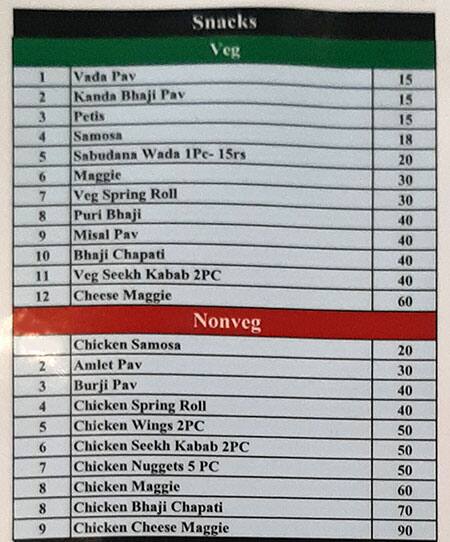 Menu of Karma Food Works, Ghansoli, Navi Mumbai