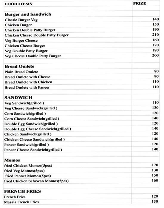Menu of Cheese And Mayo, Velachery, Chennai