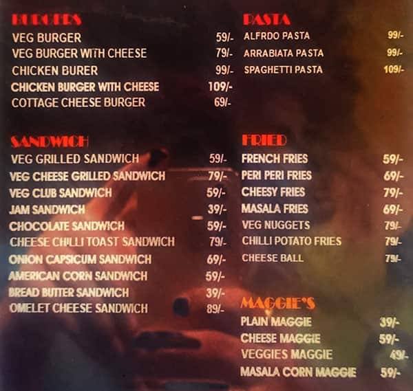 Menu of The Taste Of Heaven Cafe, Kharadi, Pune