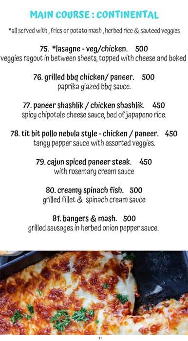 Menu at HOME CHEF, Mumbai, Meher Premises