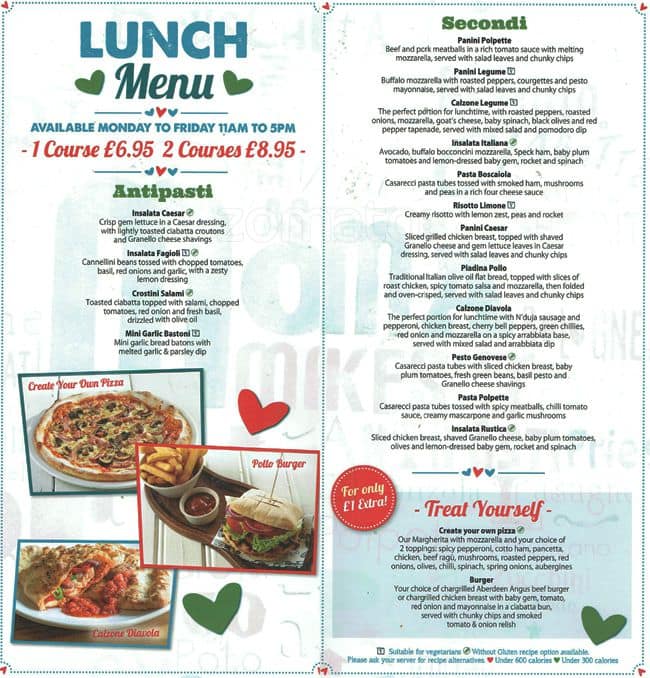 Menu at Bella Italia - Manchester Didsbury pizzeria, Brighton, Unit 6