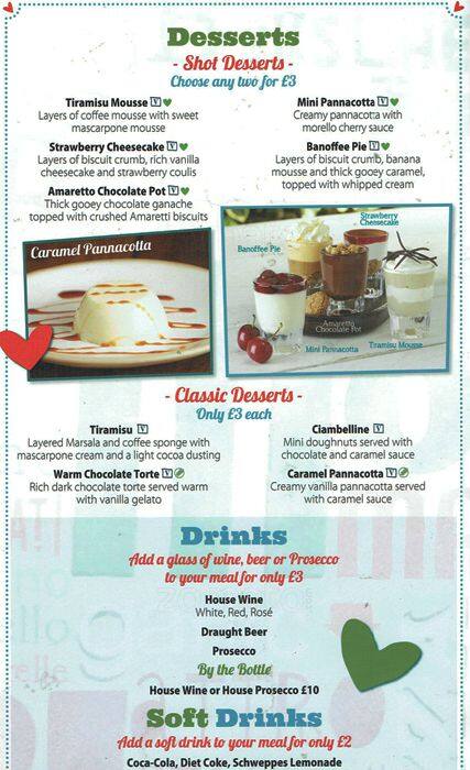 Menu at Bella Italia - Manchester Didsbury pizzeria, Brighton, Unit 6