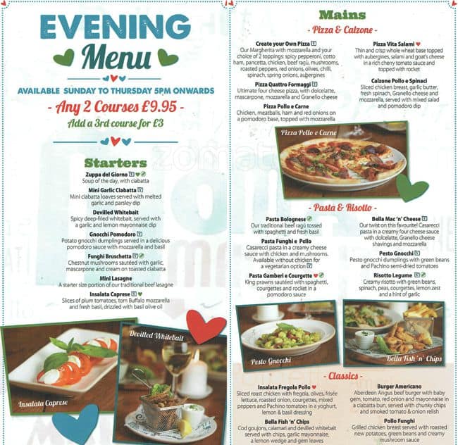 Menu at Bella Italia - Manchester Didsbury pizzeria, Brighton, Unit 6