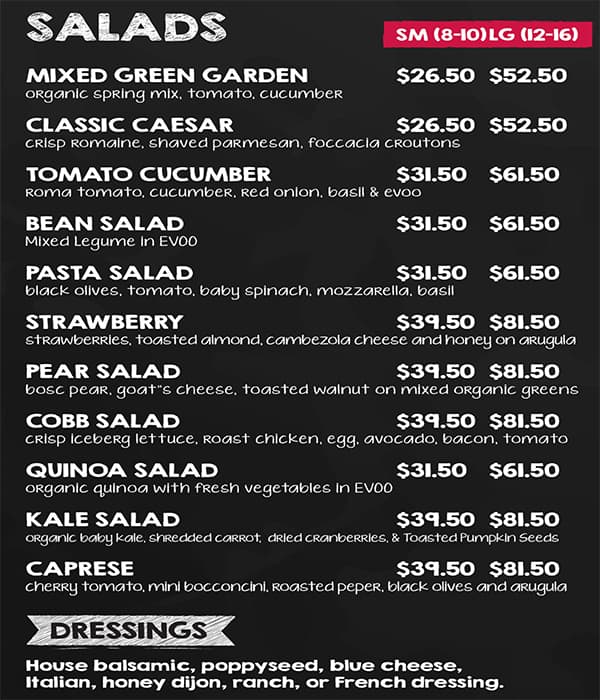 Menu at Piazza Manna restaurant, Toronto, 199 Bay