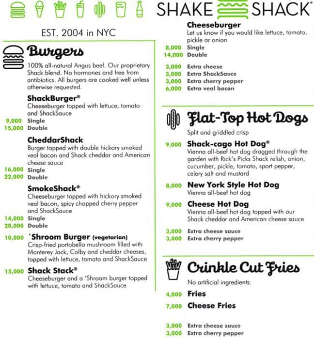Shake Shack Menu, Menu for Shake Shack, Ashrafieh, Beirut - Zomato Lebanon