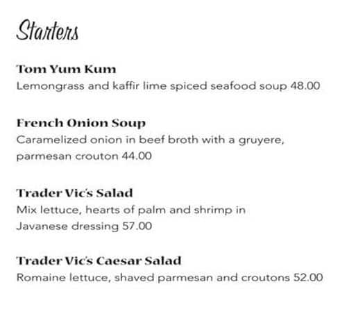 Trader's Vic - Al Ain Rotana Menu - Zomato