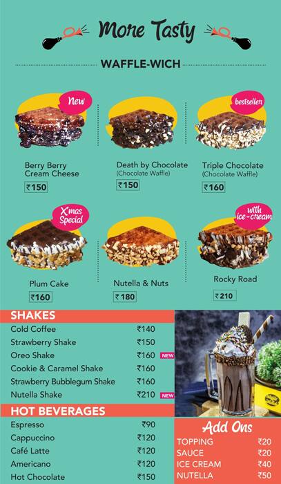 Menu at Waffle Wallah, Gurugram, Near Modern Bazaar