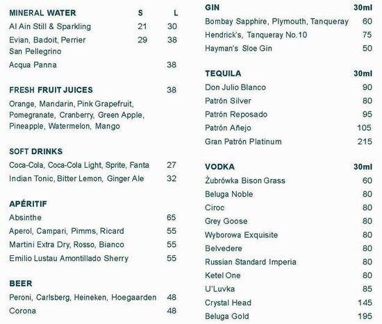 101 Dining Lounge and Bar - One&Only The Palm Menu - Zomato