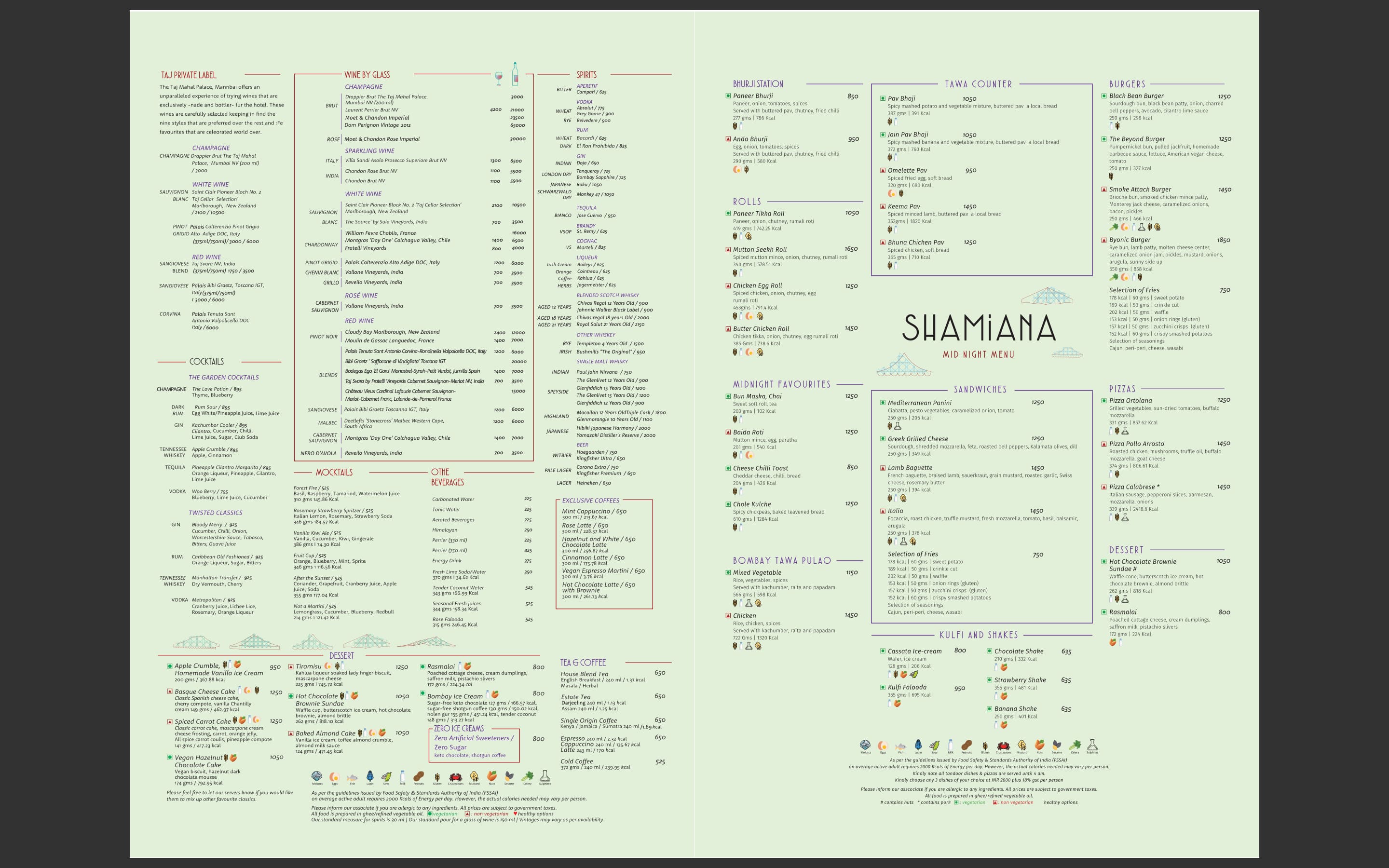 Taj Hotel Tea Menu Card - Infoupdate.org