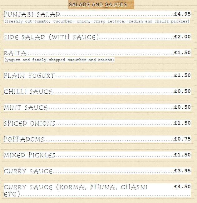 Menu at Kebabish Original Glasgow restaurant, Glasgow