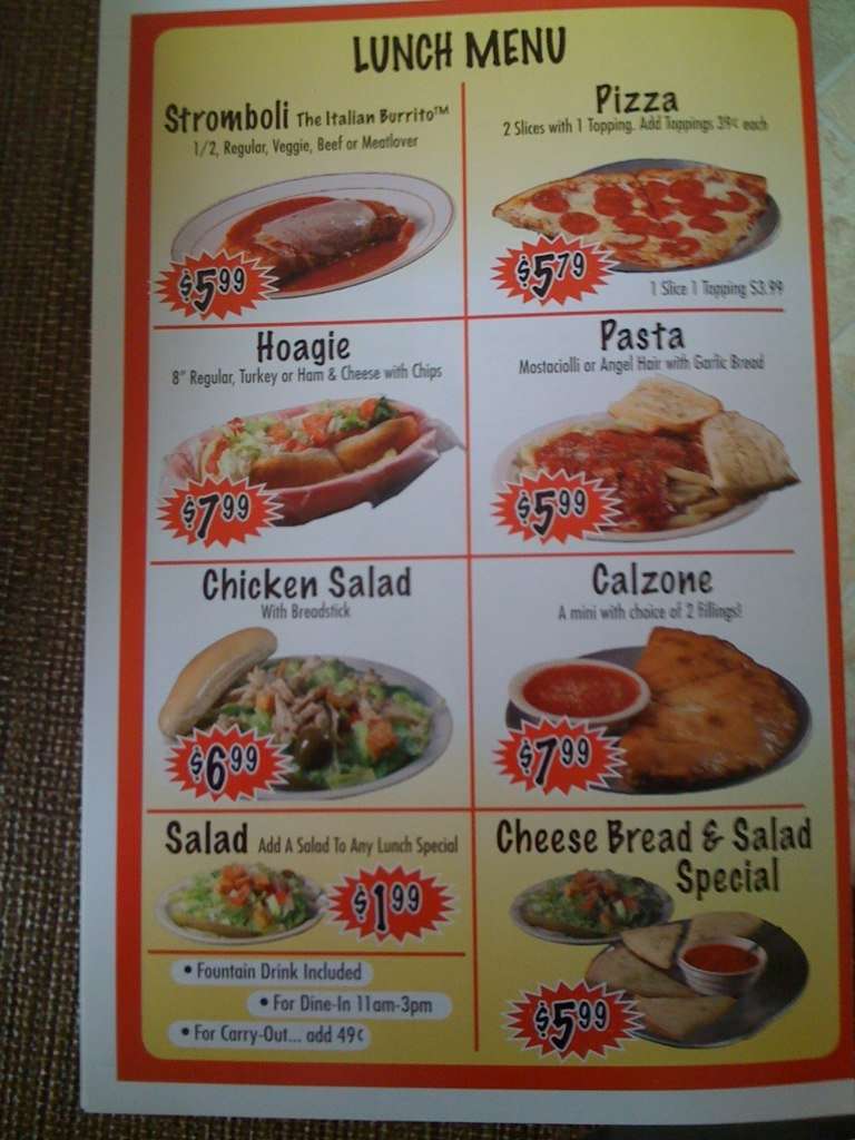 Menu at Don Carmelo's Pizzeria, Omaha, N 204th Ave