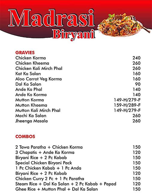 Menu at Marwa Juice Centre, Bengaluru