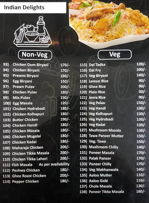 Menu at GOA CAFE RESTAURANT, Bambolim