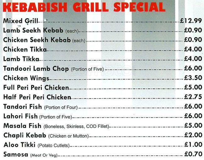 Kebabish Original Menu, Menu for Kebabish Original, Leyton, London ...