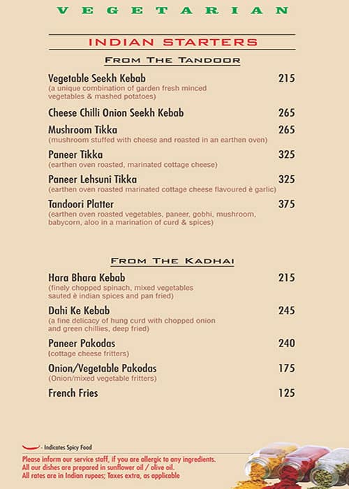 Menu at Shree Maya restaurant, Indore