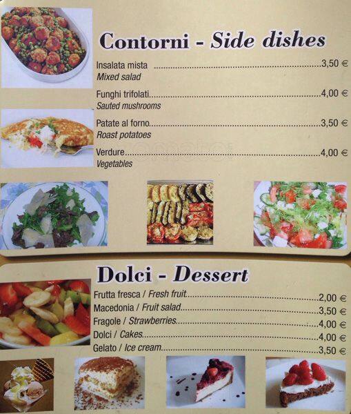 Menu at NON SOLO PIZZA restaurant, Rome, Via Candia